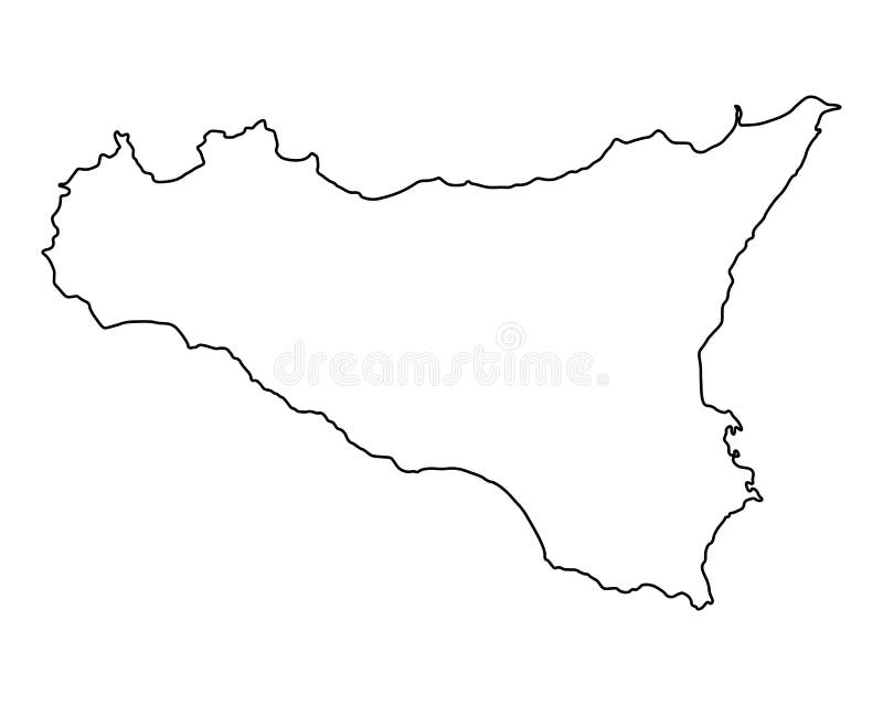 Sicily map stock vector. Illustration of islands, italian - 28161966