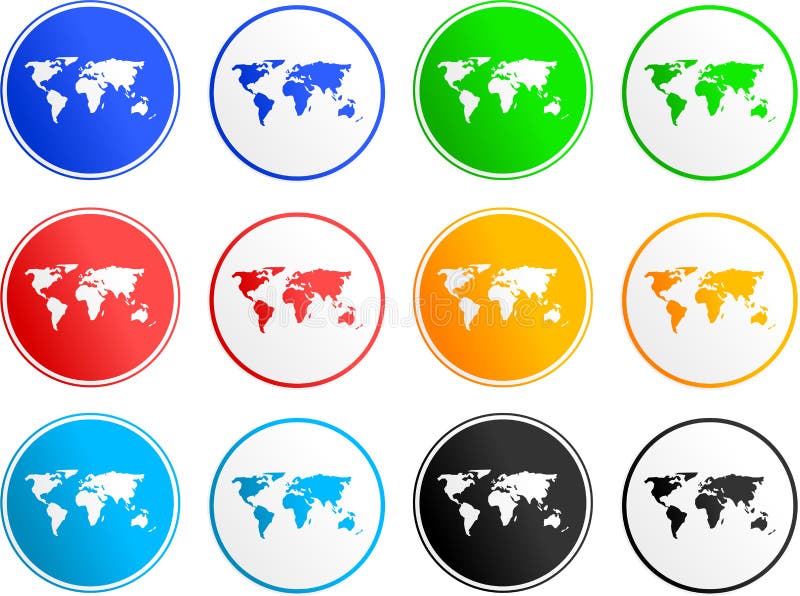 Map sign icons stock vector. Illustration of collection - 3240021