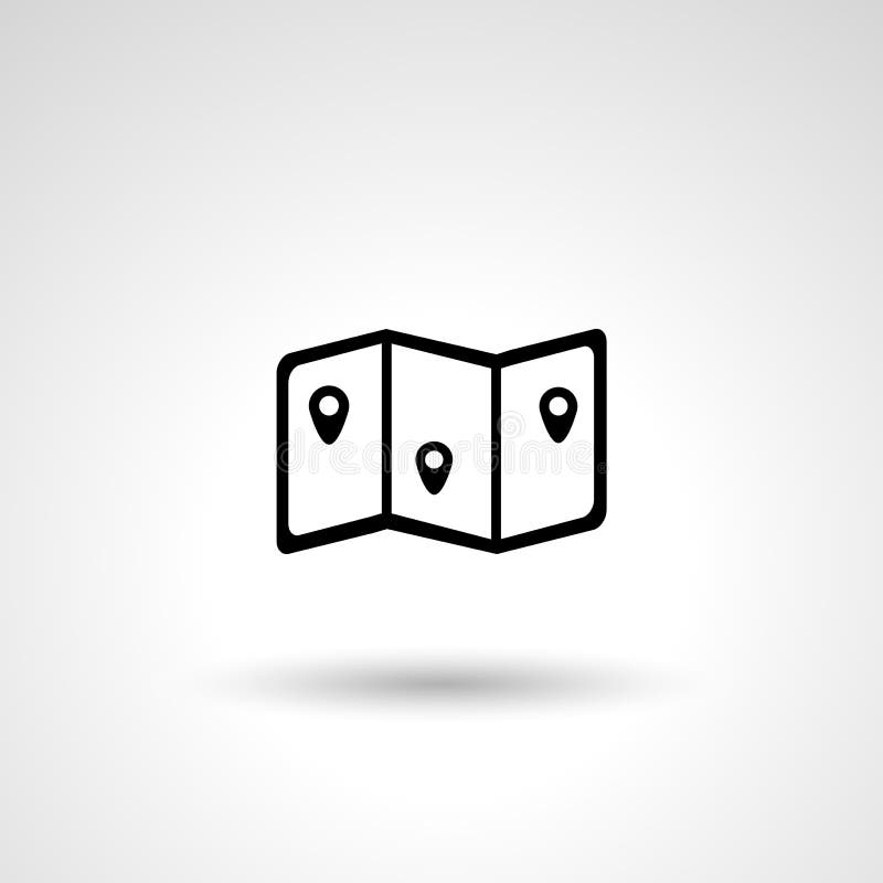 Map Sign. Map Isolated Simple Icon Stock Vector - Illustration of trip ...