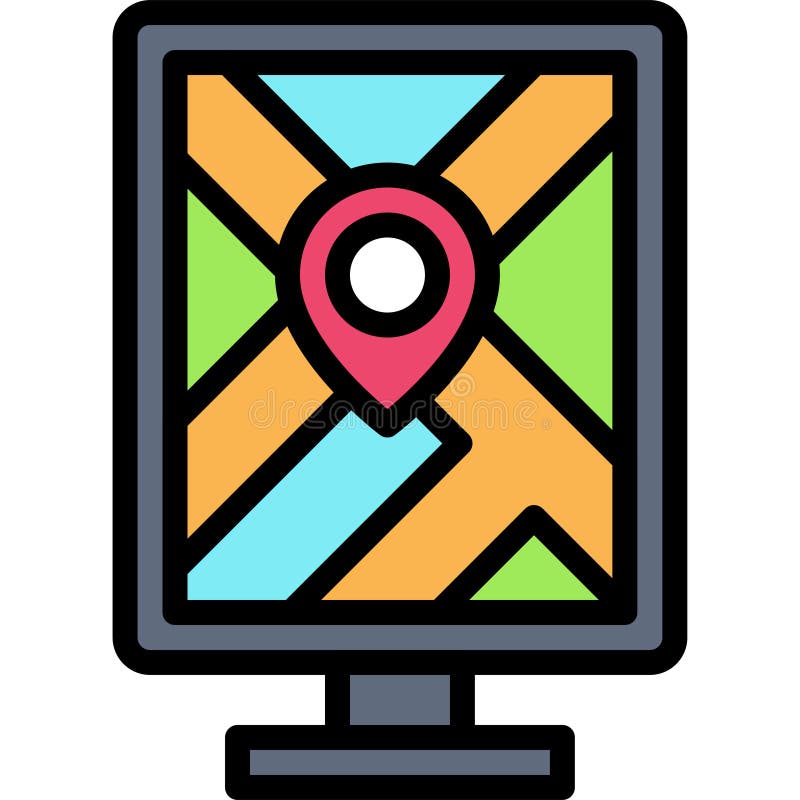 Map Signboard Icon, Location Map and Navigation Vector Stock Vector ...