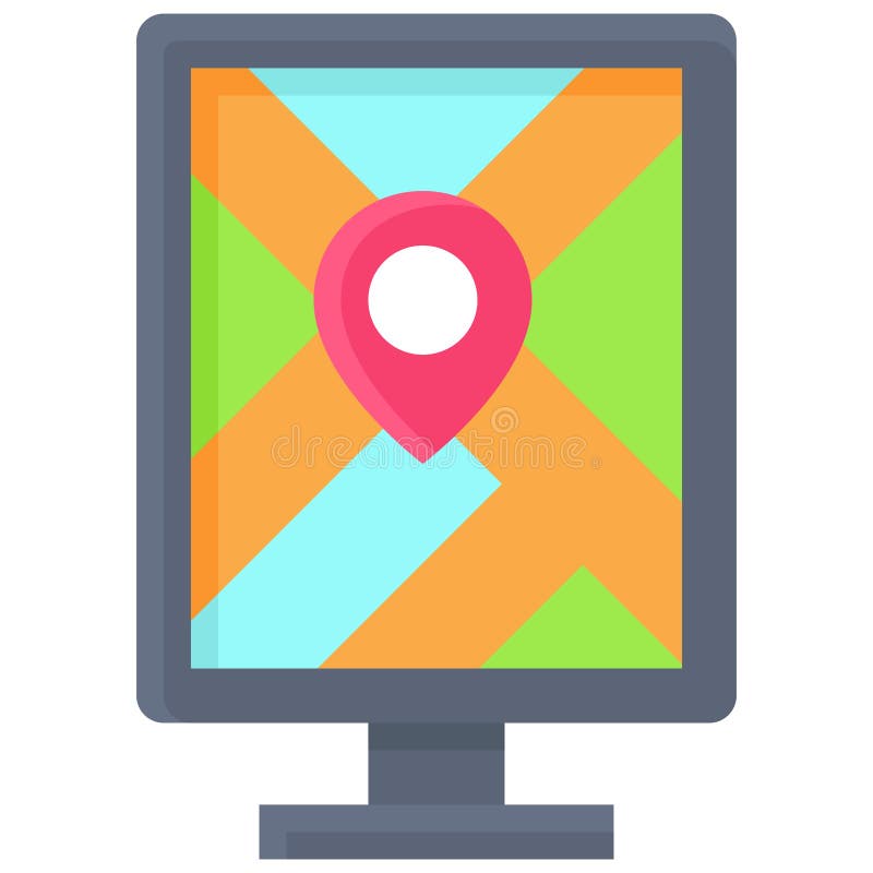 Map Signboard Icon, Location Map and Navigation Vector Stock Vector ...