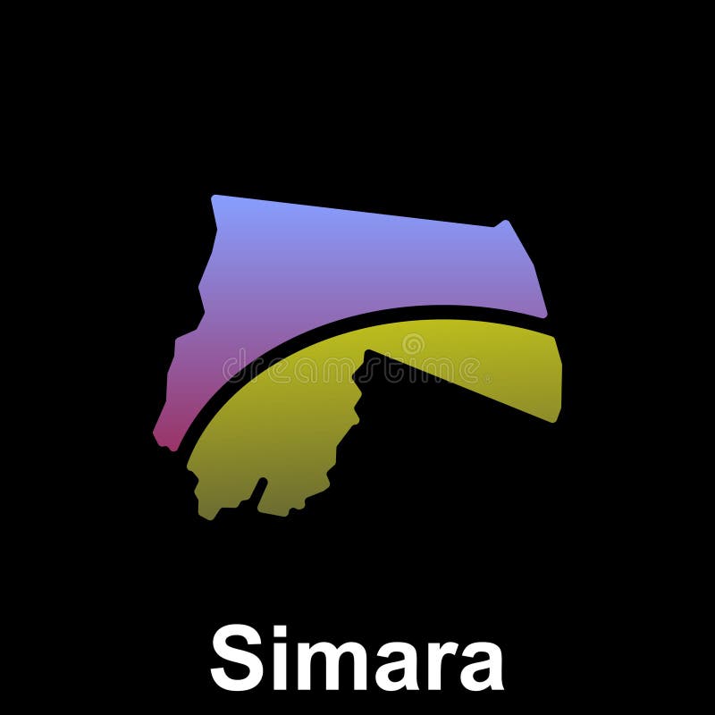 Map of Simara City Modern Simple, Illustration Vector Design Template ...