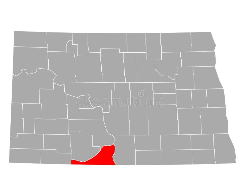 Map of Sioux in North Dakota Stock Vector - Illustration of geography ...