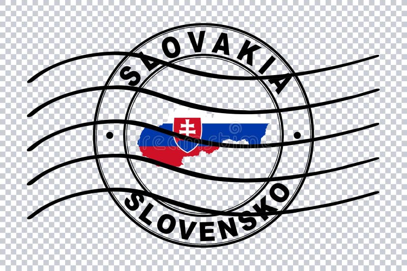 Map of Slovakia, Postal Passport Stamp, Travel Stamp Stock Illustration ...