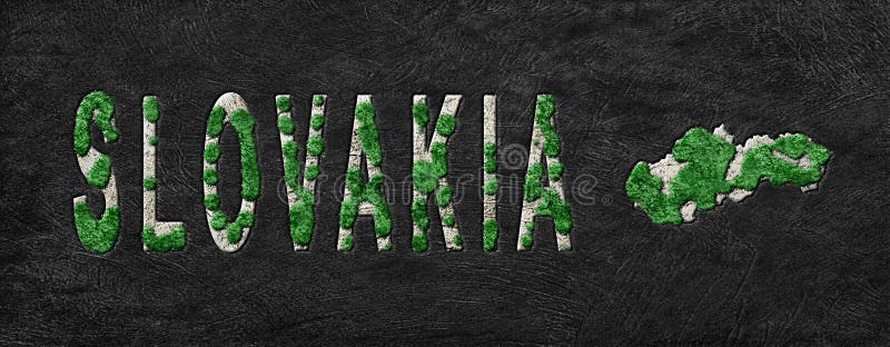 Map of Slovakia Reforestation Green Agenda Stock Illustration ...