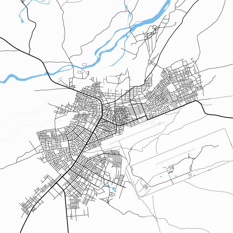 Map of the city of Agades. stock illustration. Illustration of pattern ...
