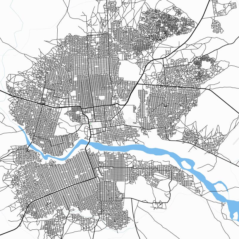 Map of Nyala city. stock illustration. Illustration of pattern - 328923823