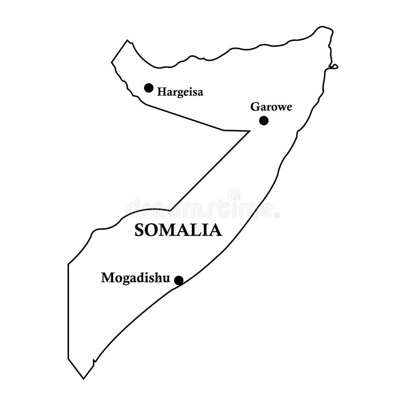 Map of somalia stock vector. Illustration of cartography - 304252567