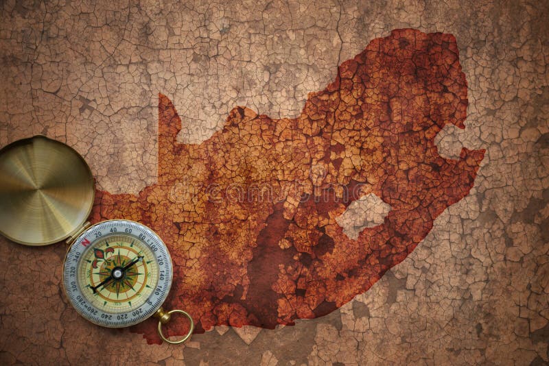 Africa Map on Vintage Crack Paper Stock Photo - Image of brown, banner ...