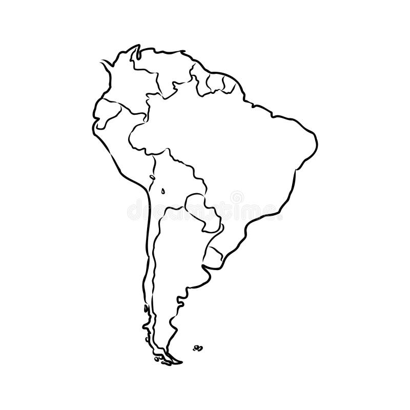 Map of South America. Map Concept South America Vector Stock Vector ...