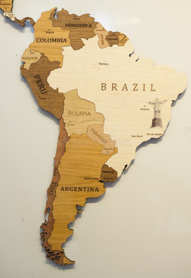 Map of South America from Design To Decoration Stock Photo - Image of ...
