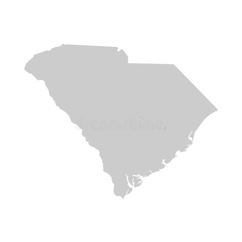 Map of South Carolina, SC stock vector. Illustration of cartography ...
