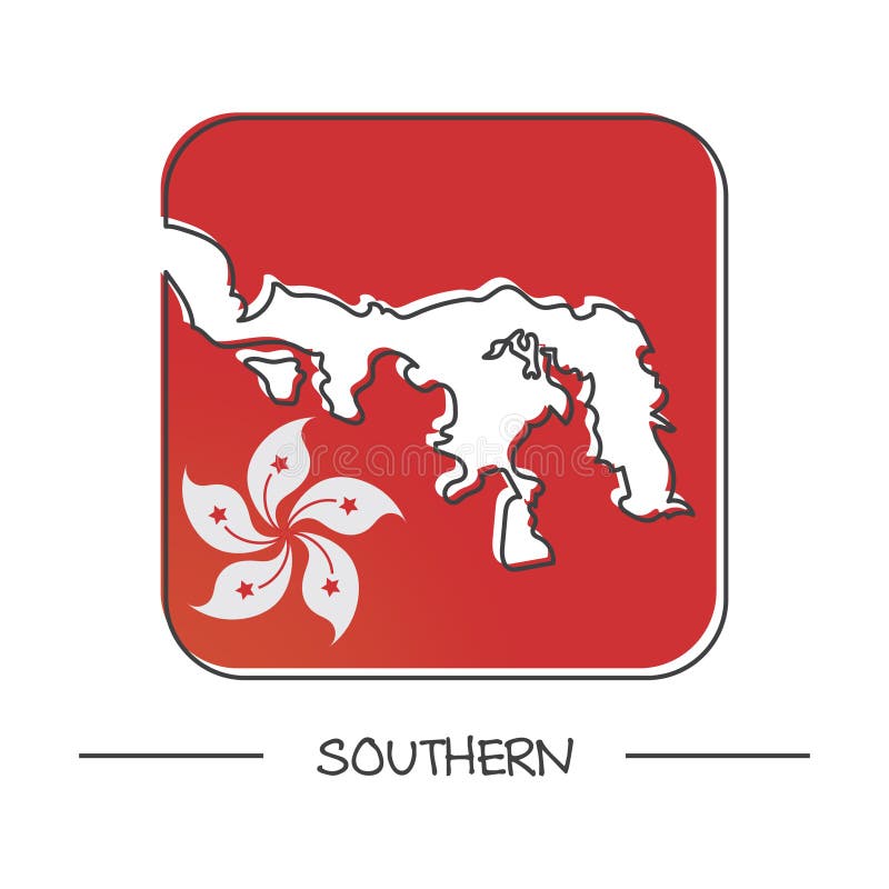 Map of Southern. Vector Illustration Decorative Design Stock Vector ...