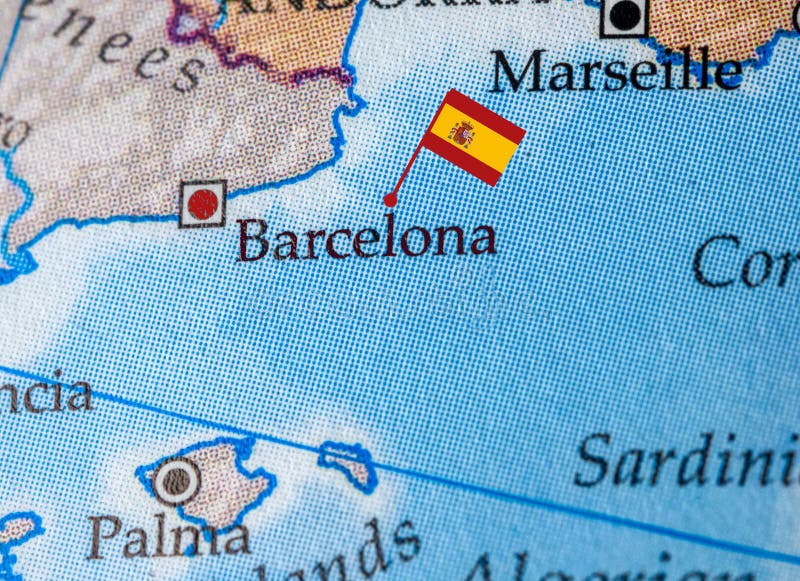 Map of spain stock photo. Image of spanish, atlas, highlighted - 335129726