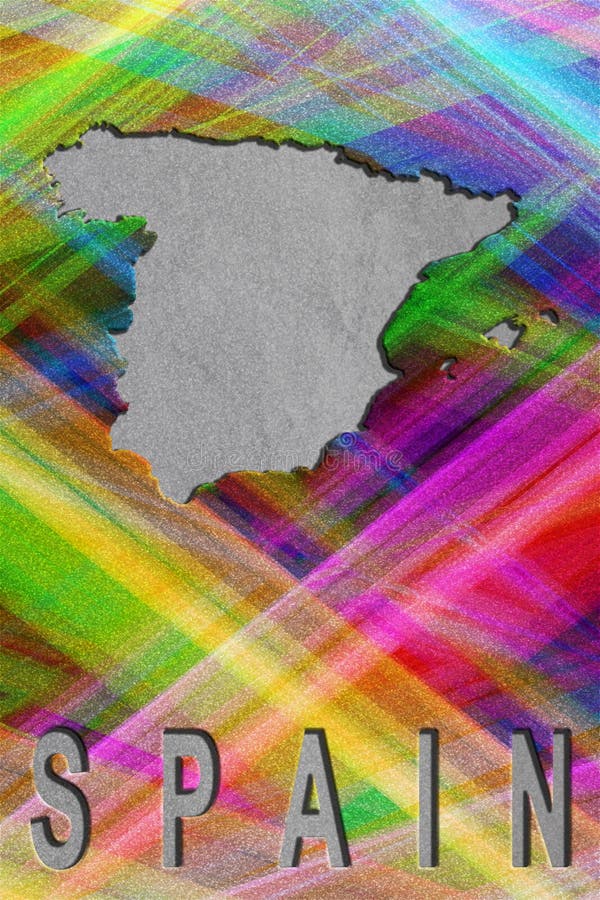 Spain Map. Colorful Political Spain Map with Regions and Main Cities ...