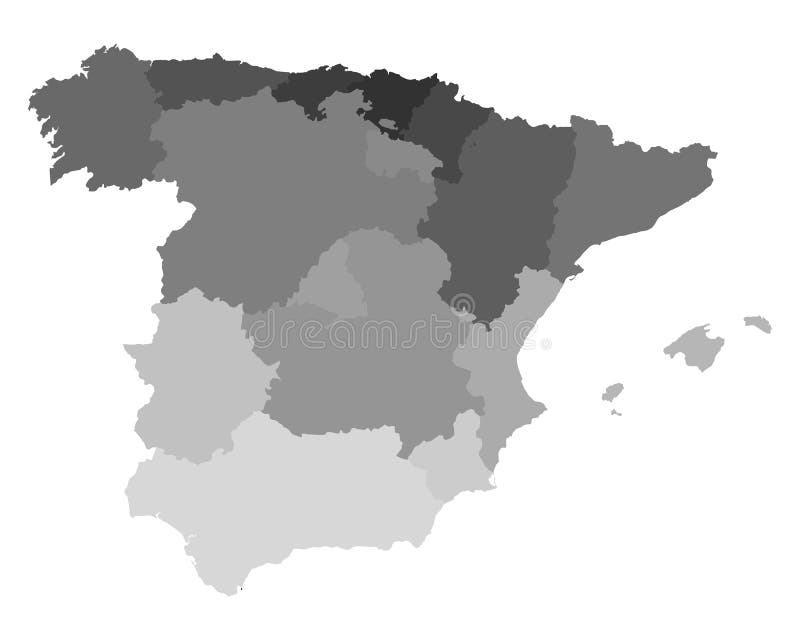 Map of Spain stock vector. Illustration of border, andalusia - 90935074