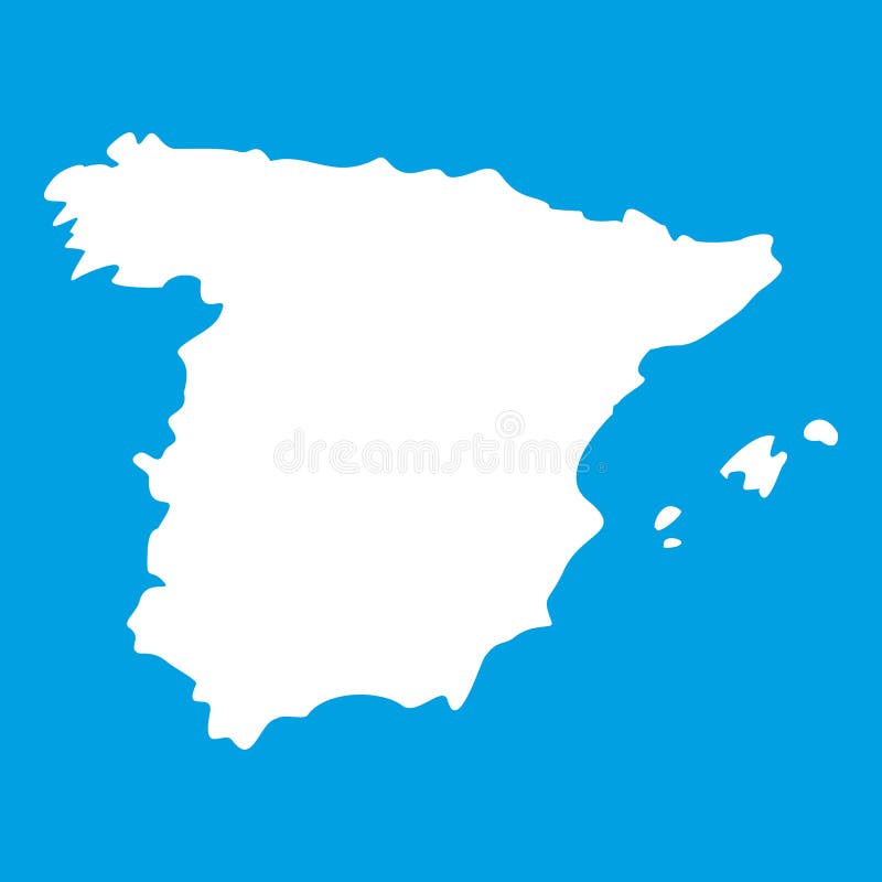 Map of Spain Icon, Outline Style Stock Vector - Illustration of shape ...
