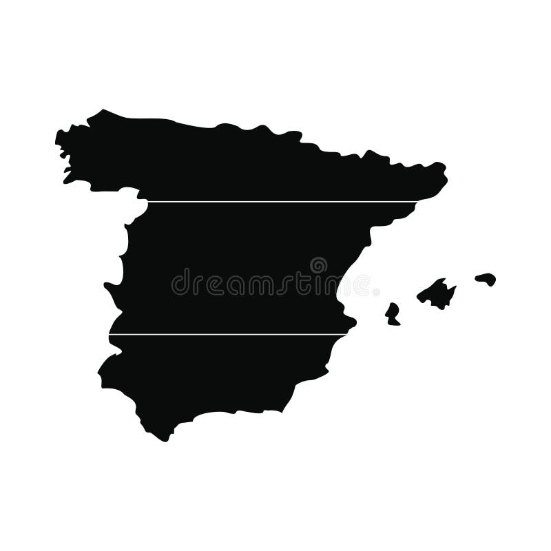 Map of Spain simple icon stock vector. Illustration of kingdom - 79538592