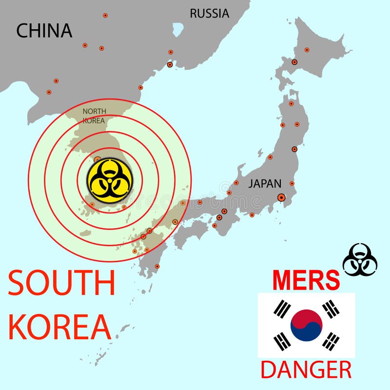 Map the Spread of Mers Corona Virus. Vector Illustration Stock Vector ...