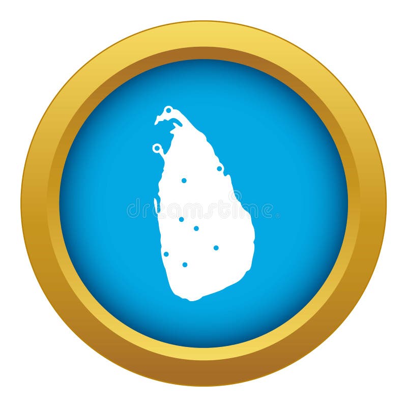Map of Sri Lanka Icon Blue Vector Isolated Stock Vector - Illustration ...