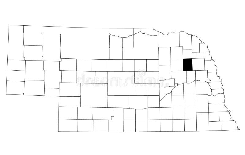 Map of Stanton County in Nebraska State on White Background. Single ...