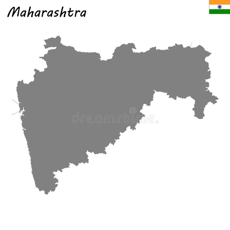 Map of state of India stock illustration. Illustration of contour ...