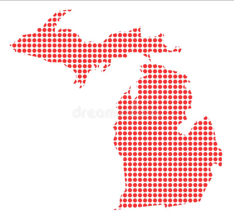 State of Michigan Location stock vector. Illustration of america ...