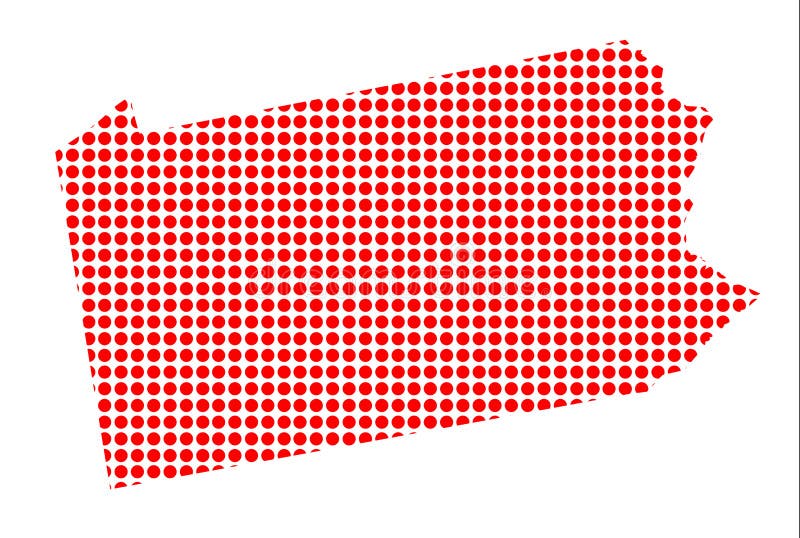 Map Usa States Pennsylvania Outline Dots Stock Illustrations – 76 Map ...