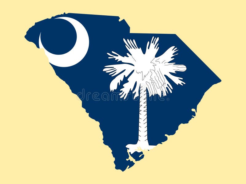 South Carolina Map flag stock vector. Illustration of american - 10211218
