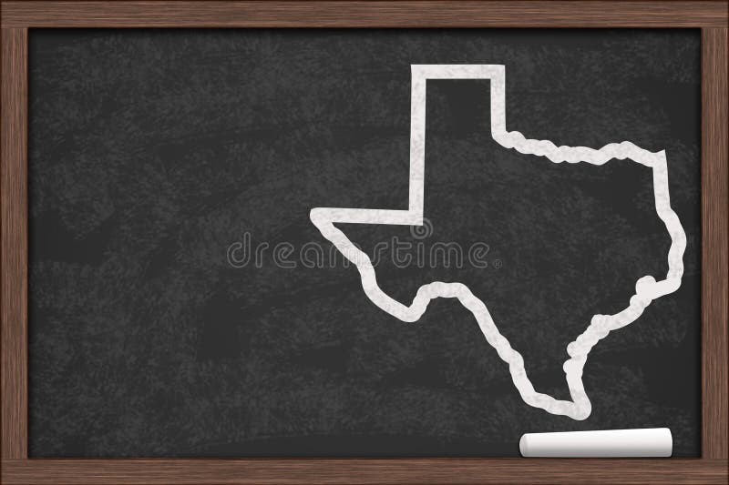 Map of the State of Texas on a Chalkboard Stock Photo - Image of ...
