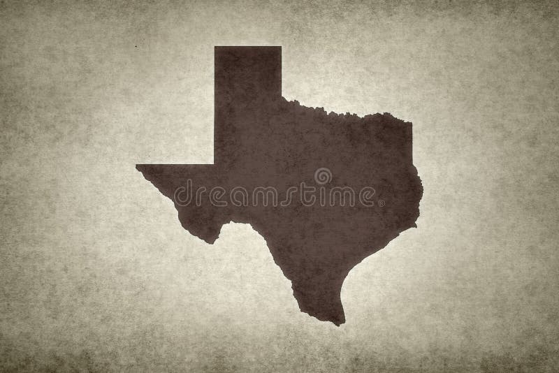 Map of the State of Texas on a Paper Stock Illustration - Illustration ...