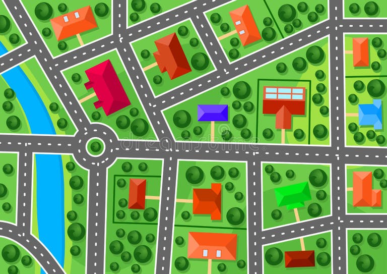 Map of suburb stock vector. Illustration of plan, residential - 31813736