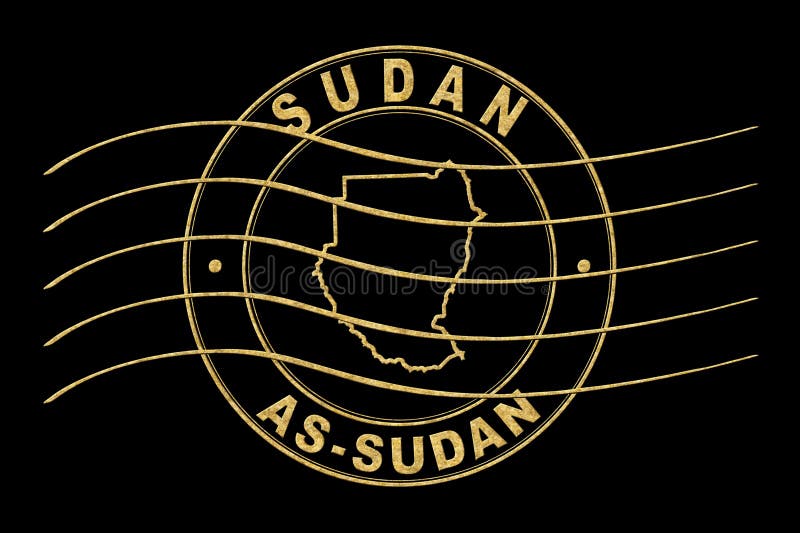Map of Sudan, Postal Passport Stamp, Travel Stamp Stock Illustration ...