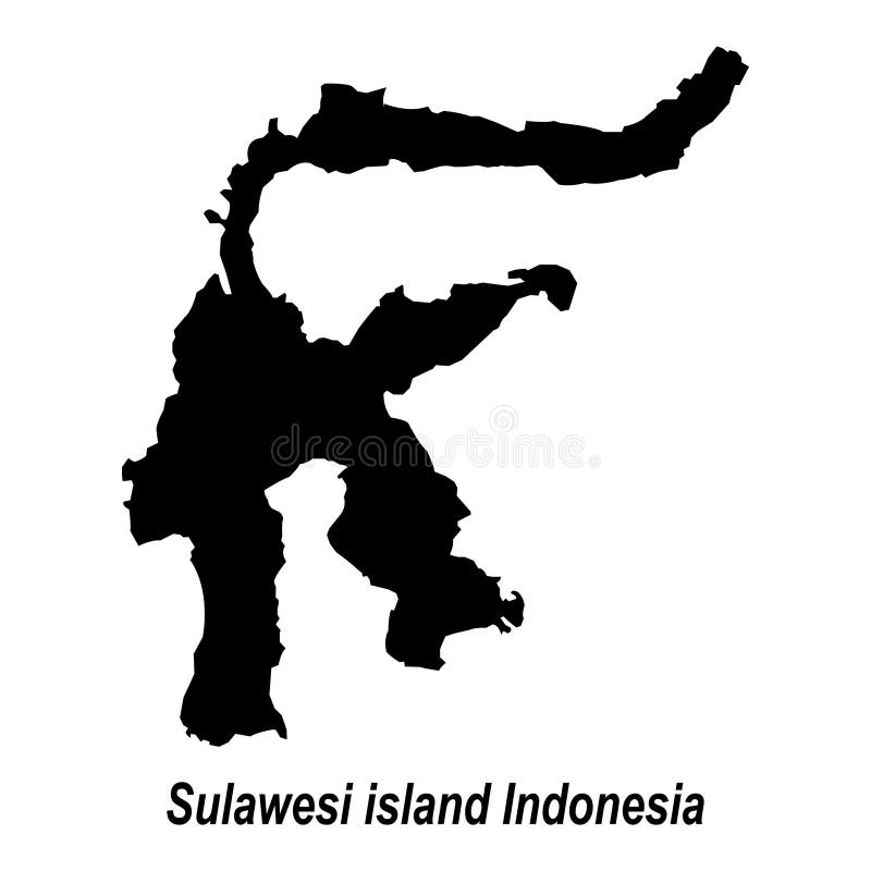 Map of Sulawesi Island stock vector. Illustration of southeast - 330709342