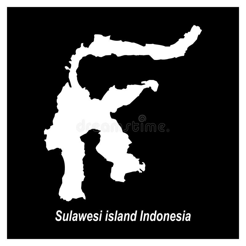 Map of Sulawesi Island stock vector. Illustration of sulawesi - 330709350