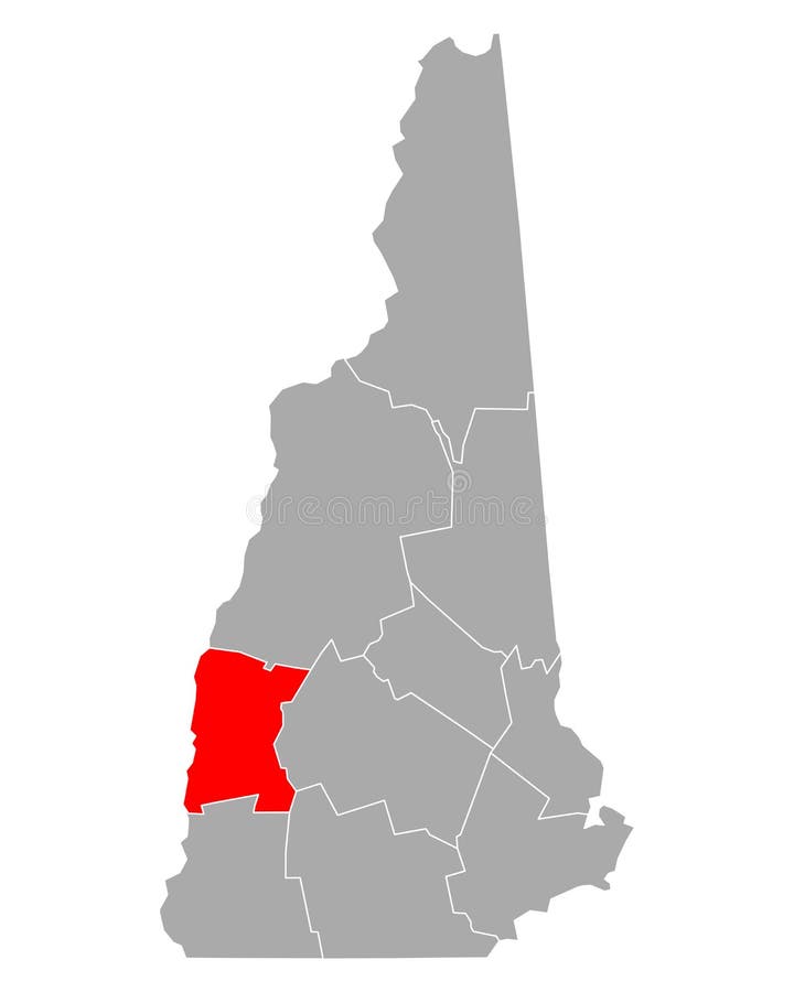 Map of Sullivan in New Hampshire Stock Vector - Illustration of travel ...