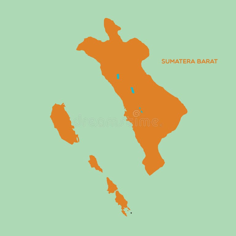 Map of Sumatera Barat. Vector Illustration Decorative Design Stock ...