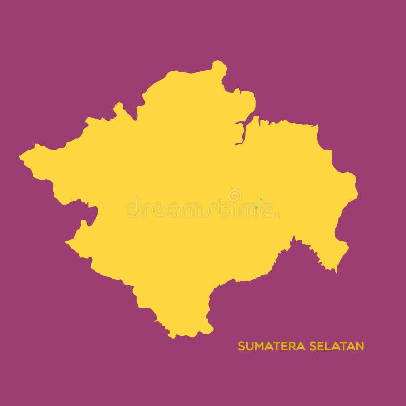 Map of Sumatera Selatan. Vector Illustration Decorative Design Stock ...