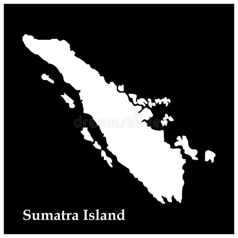 Map of Sumatra Island stock vector. Illustration of outline - 330709363