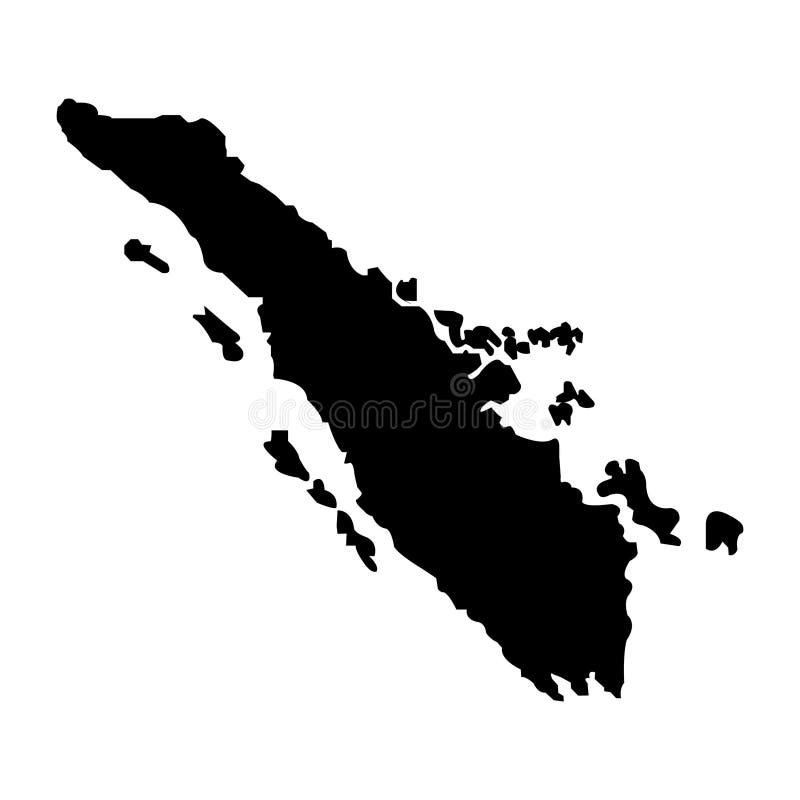 Map of Sumatra Island stock vector. Illustration of line - 330709364