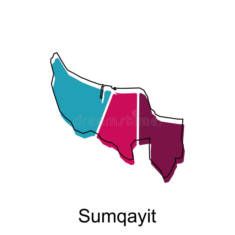 Map City of Sumqayit Azerbaijan Logo Design Template, Logo Design ...