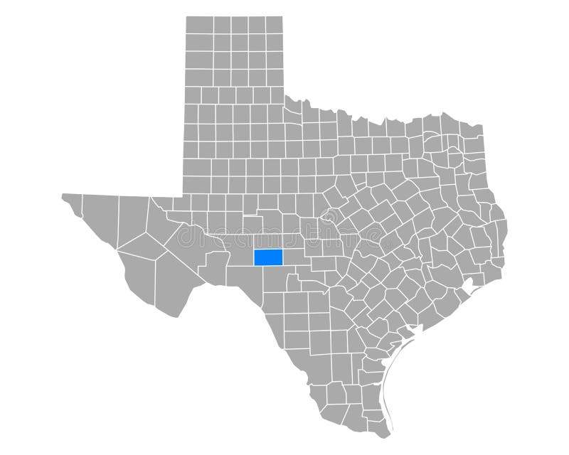 Map of Sutton in Texas stock vector. Illustration of blue - 187497308