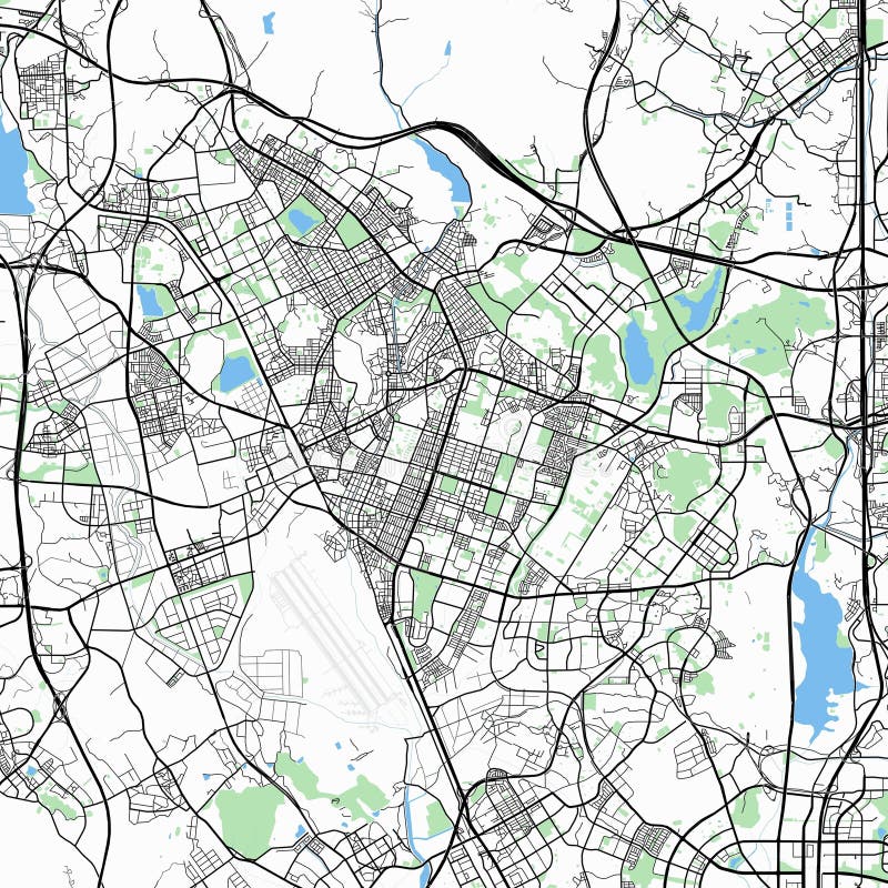 Map of Suwon city. stock illustration. Illustration of soil - 313497101