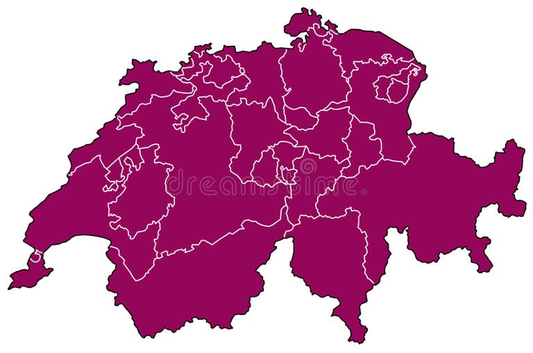 Map of Switzerland stock illustration. Illustration of neutral - 4413493