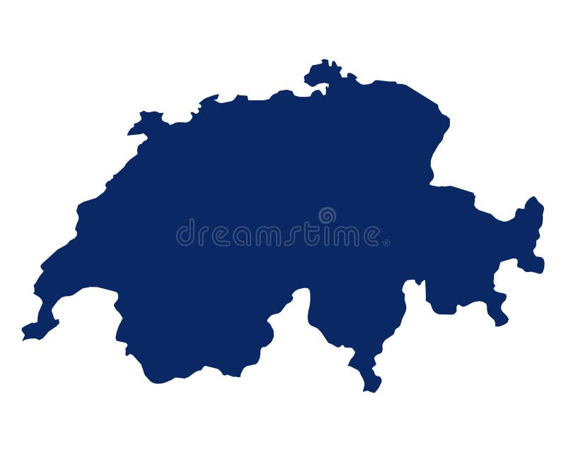 Switzerland Map from Blue Isolines or Level Line Geographic Topographic ...