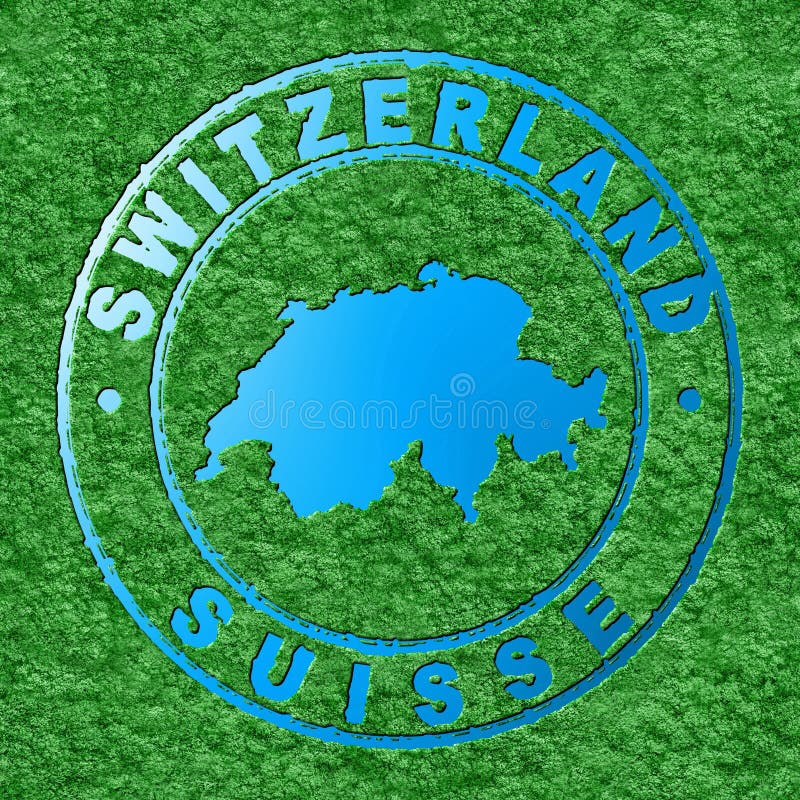 Map of Switzerland, Forest with Water Map Stock Illustration ...