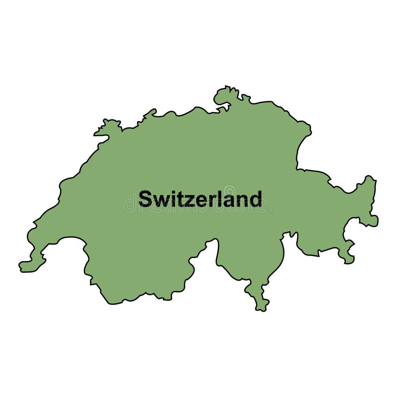 Map of Switzerland icon stock vector. Illustration of white - 302710873