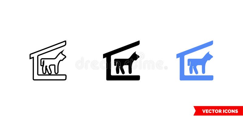 Two Color Stable Vector Icon from General Concept. Isolated Blue Stable ...