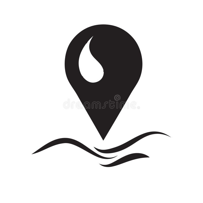 Map symbol for water stock vector. Illustration of ecology - 272823366