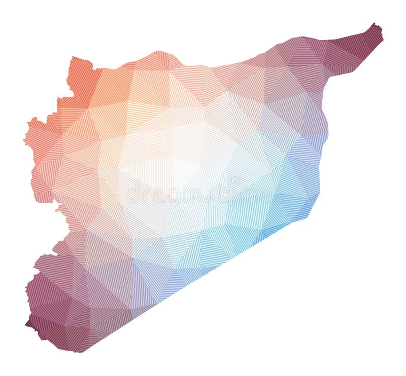 Map of Syria. stock vector. Illustration of polygon - 223322457